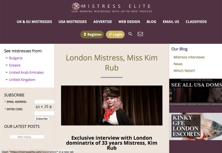 UK Mistress Directories - Miss Kim Rub UK Mistress Directories