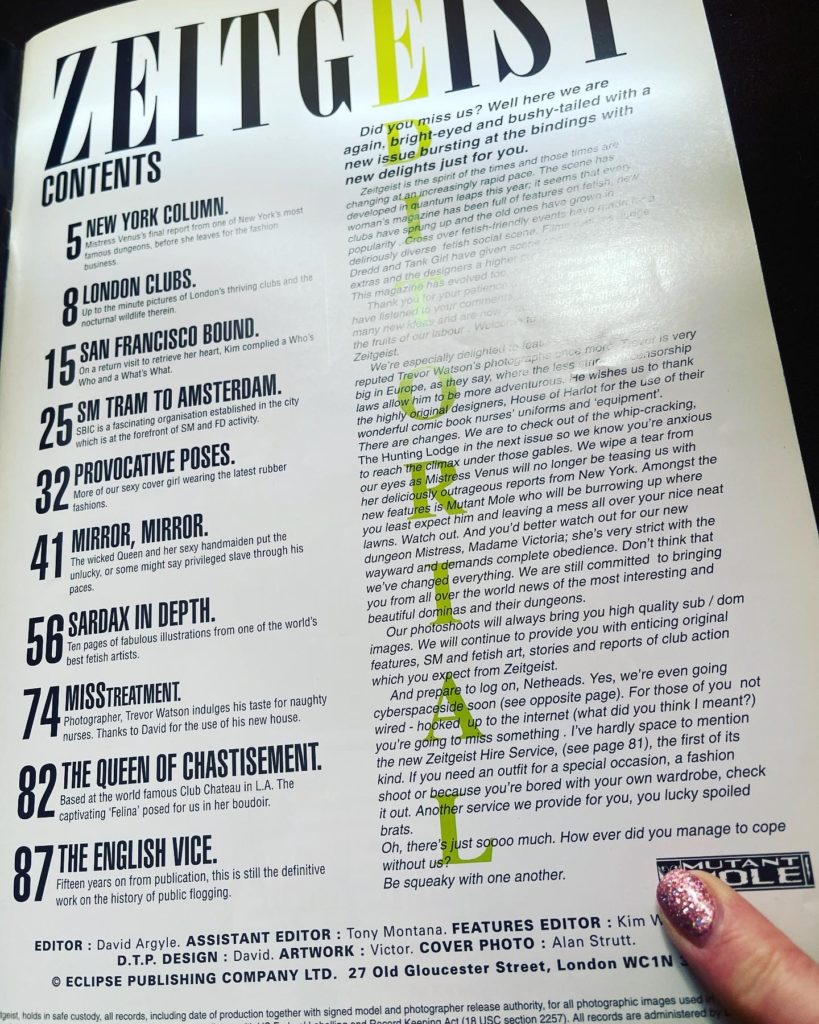 Zeitgeist Fetish Magazine - Miss Kim Rub Zeitgeist fetish magazine